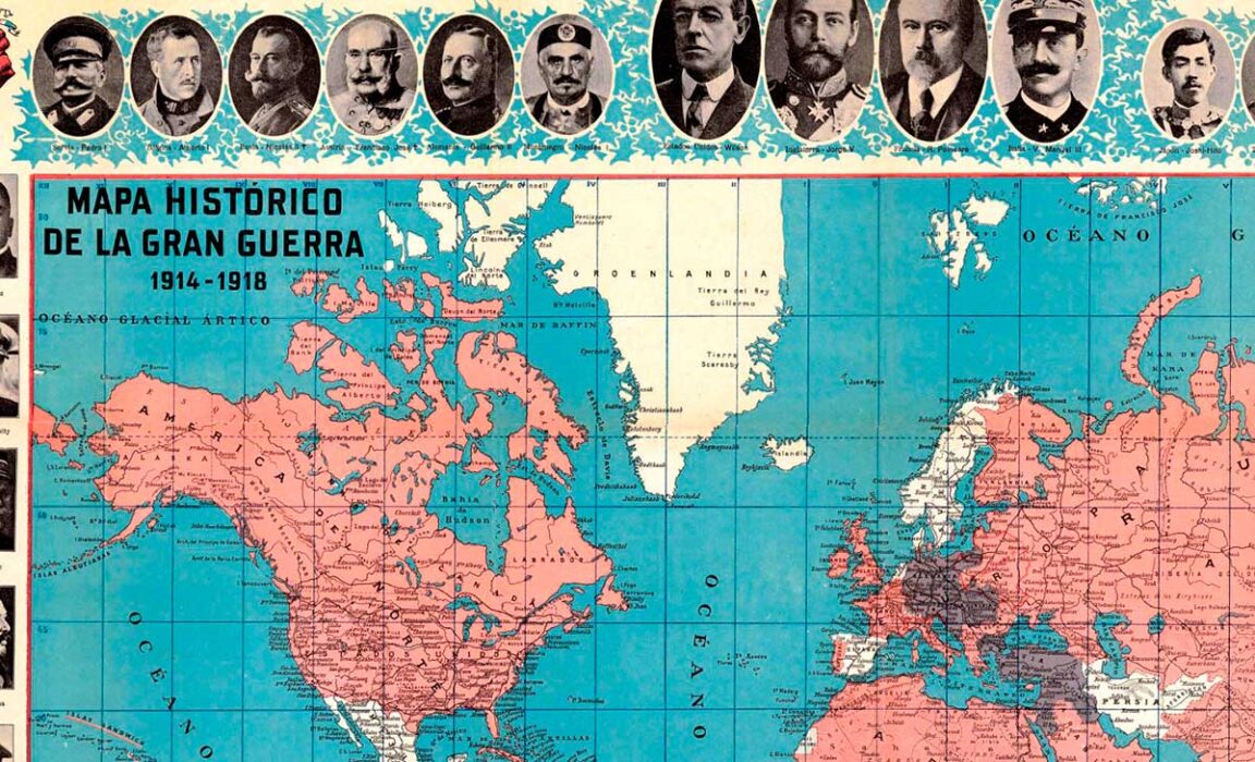 Mapa histórico de la Gran Guerra (1914-1918) - La Primera Guerra ...
