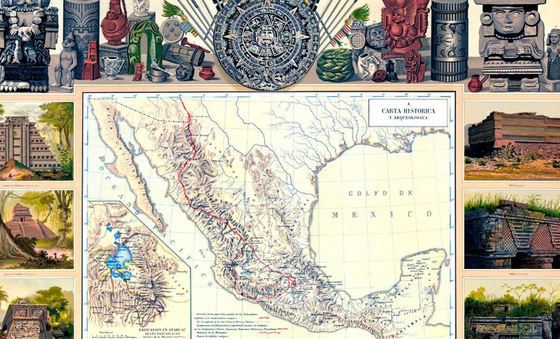Mapa del Imperio británico en todo el mundo – 1850 aprox. - VIEJOS MAPAS