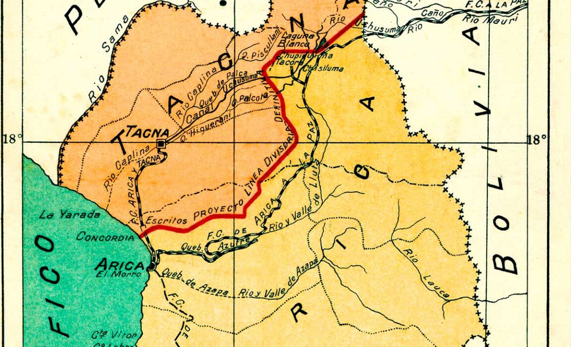 Mapa de la provincia de Tacna (litigio Chile – Perú) 1929 - VIEJOS MAPAS